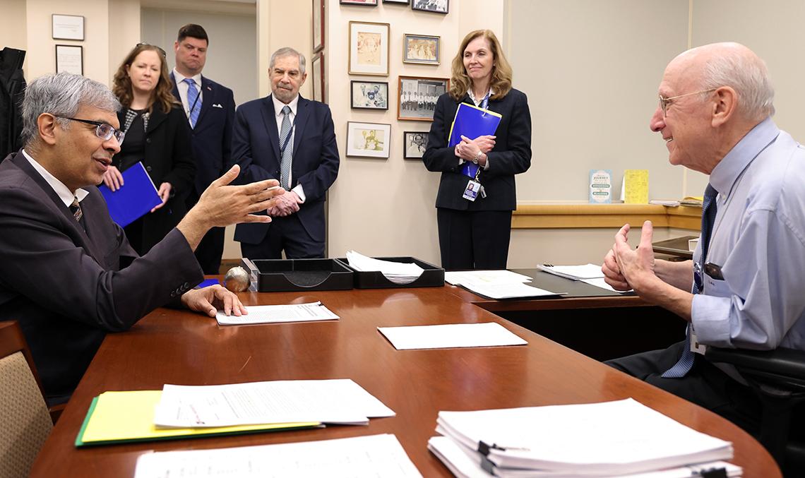 Bhattacharya Tours NIH’s Bethesda Campus | NIH Record